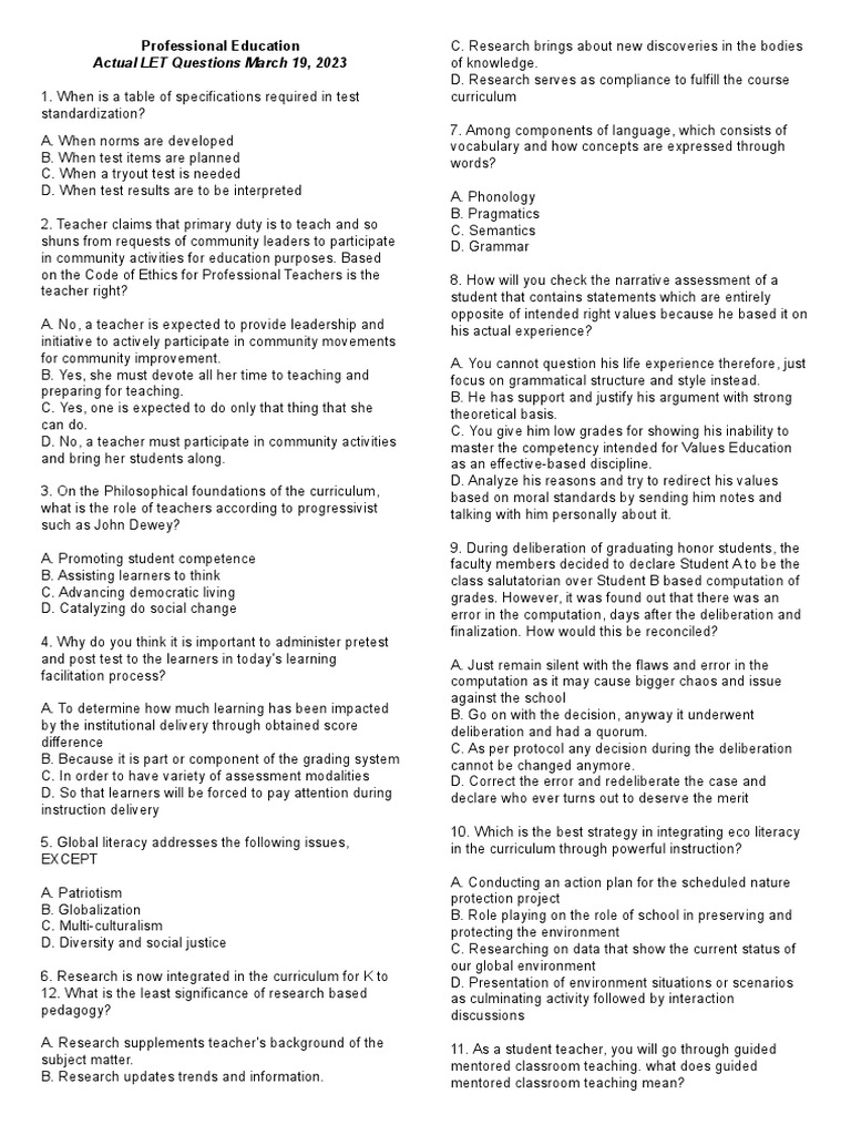 Actual Prof Ed | PDF | Teachers | Learning