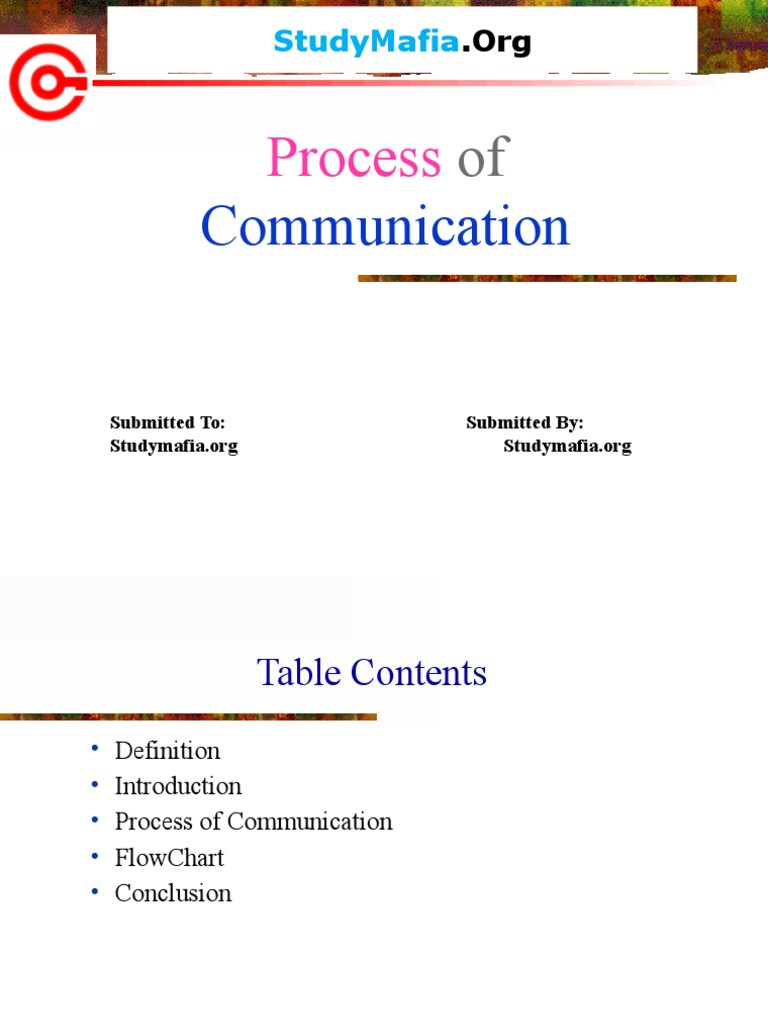 Process of Communication | PDF