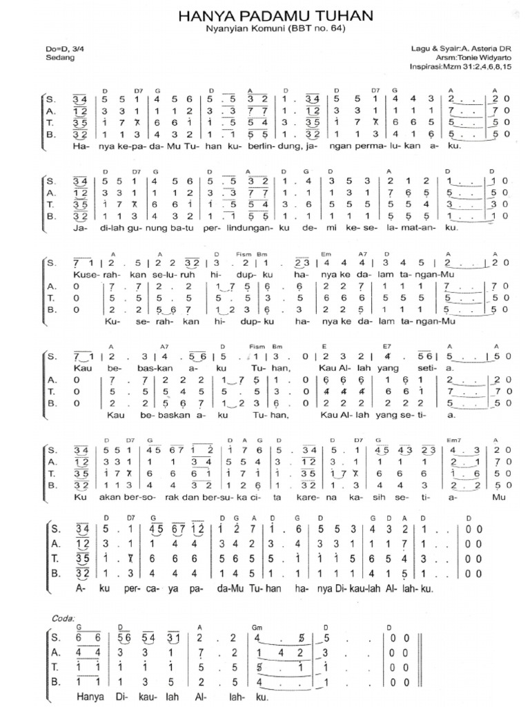 Hanya Padamu Tuhan | PDF