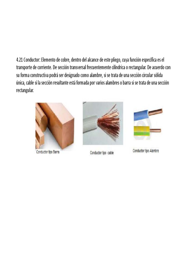 Conductores Segun RIC Caracteristicas | PDF | Cable | Cobre