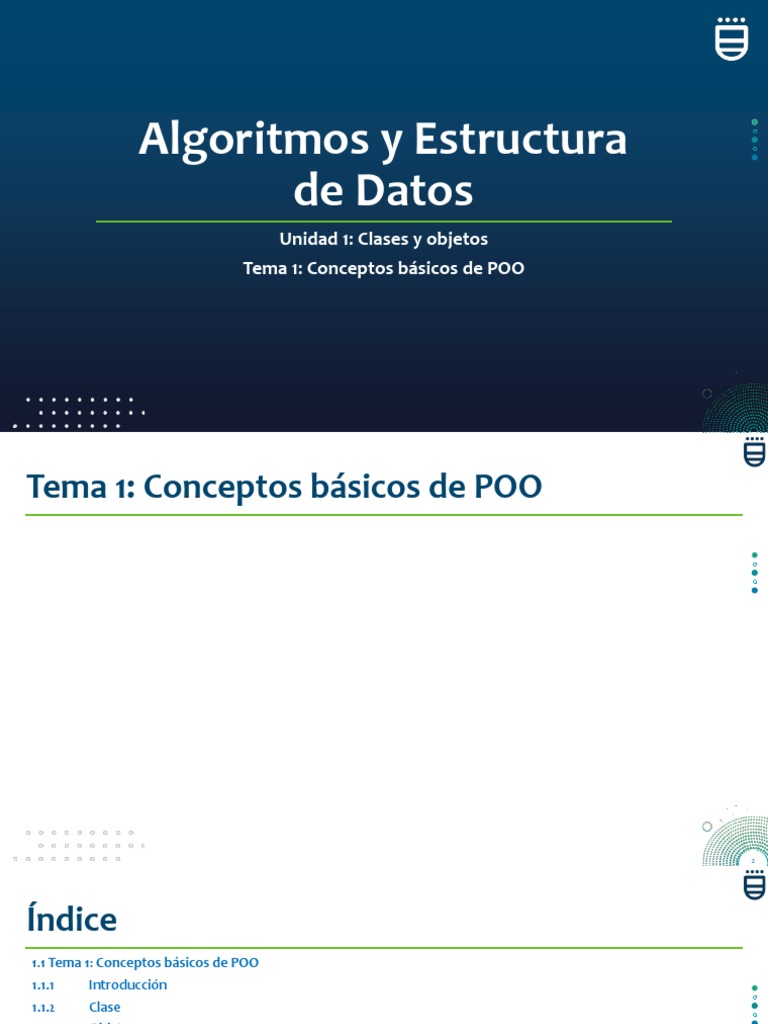 PPT 2021 02 U01 T01 Algoritmos y Estructura de Datos (4683) | PDF | Objeto (informática ...
