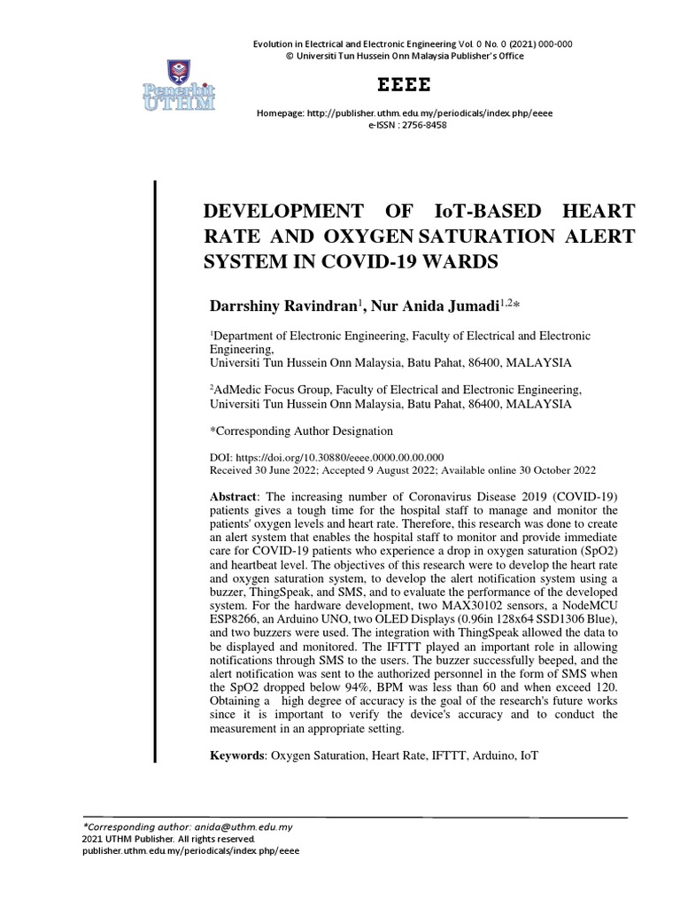 DARRSHINY RAVINDRAN EEEE PAPER | PDF