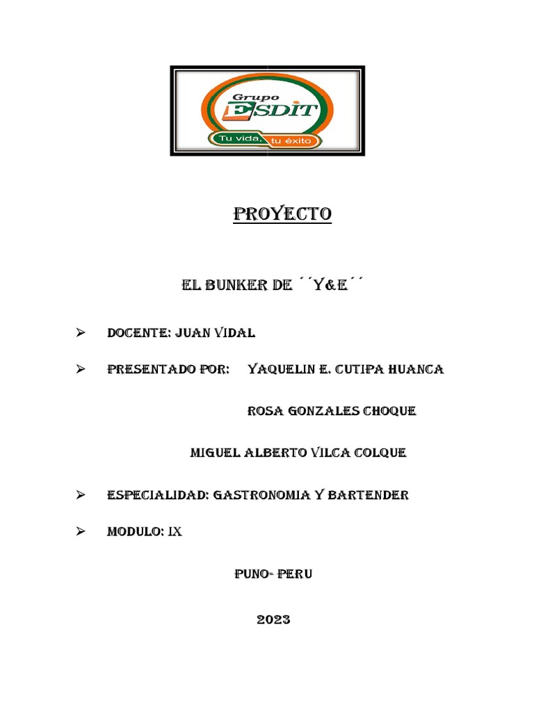 BUNKER DE Y &E Word | PDF