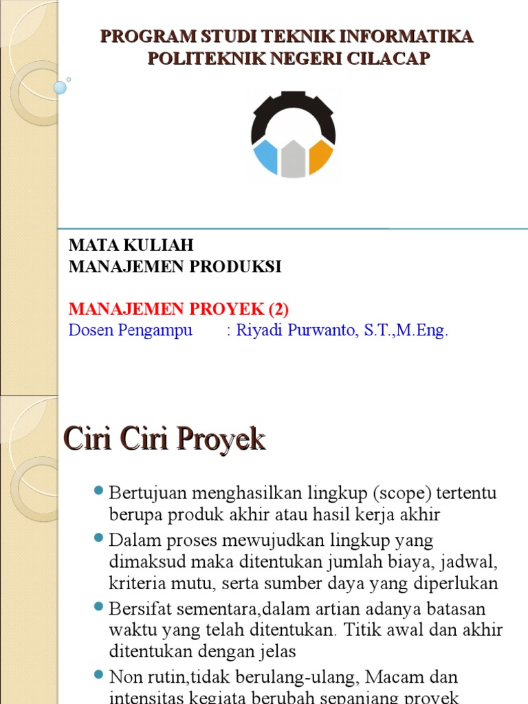 Manajemen Proyek (Lanjutan) | PDF