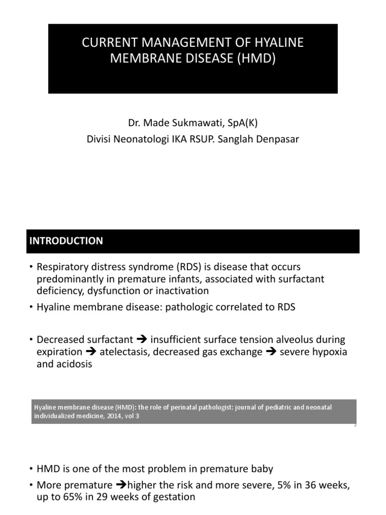 Current Management of HMD | PDF