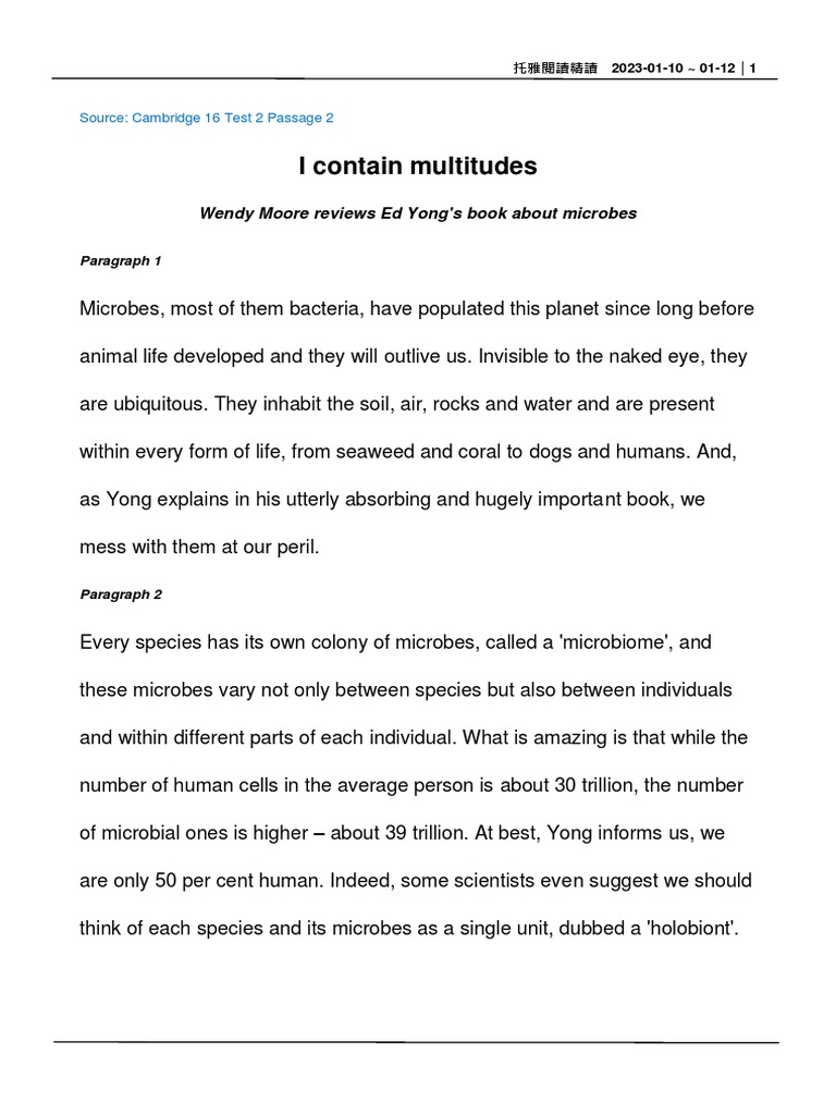 006-I Contain Multitudes學生版 | PDF | Science & Mathematics