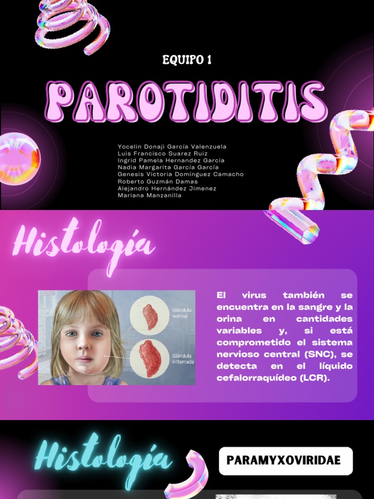 Parotiditis - Equipo 1 | PDF | Ciencia y matemáticas