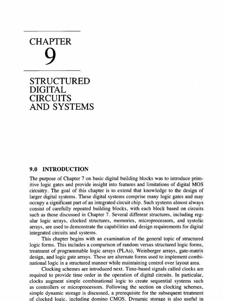 Chap9 - Structured Digital Circuits and Systems | PDF