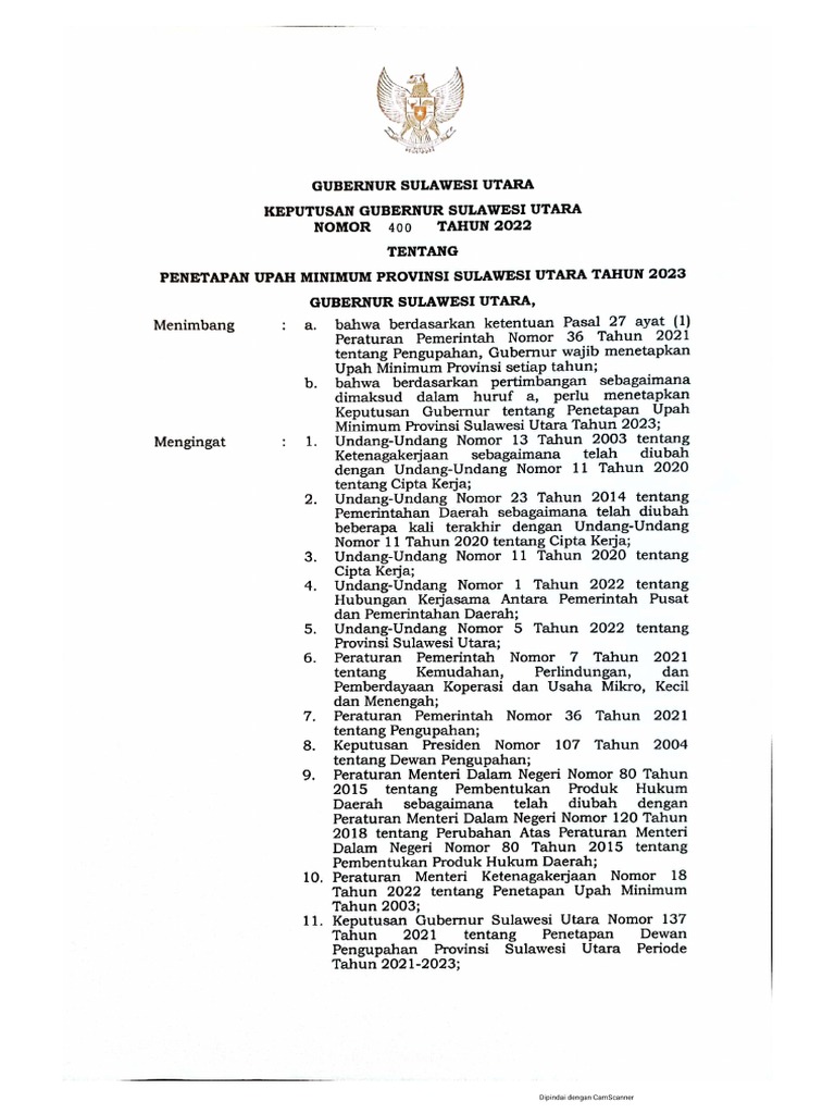 SK. GUb - UMP Sulut 2023 | PDF