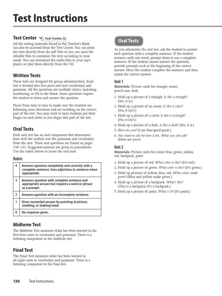 EU1 Instructions | PDF | Question | Linguistics