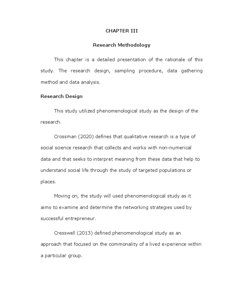 Chapter-3 Networking | PDF | Methodology | Qualitative Research