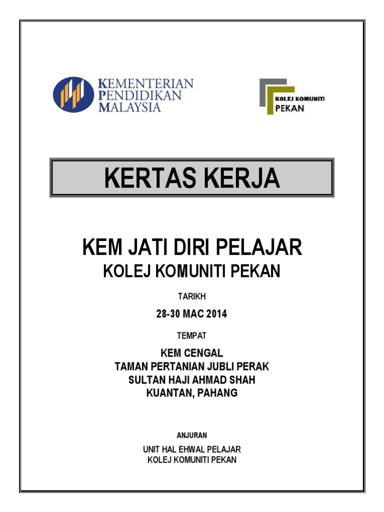 Kertas Kerja Kem Jati Diri KKPP | PDF