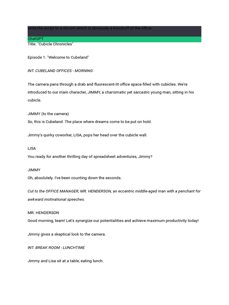 Chat GPT Sample 1 | PDF | Young Adult