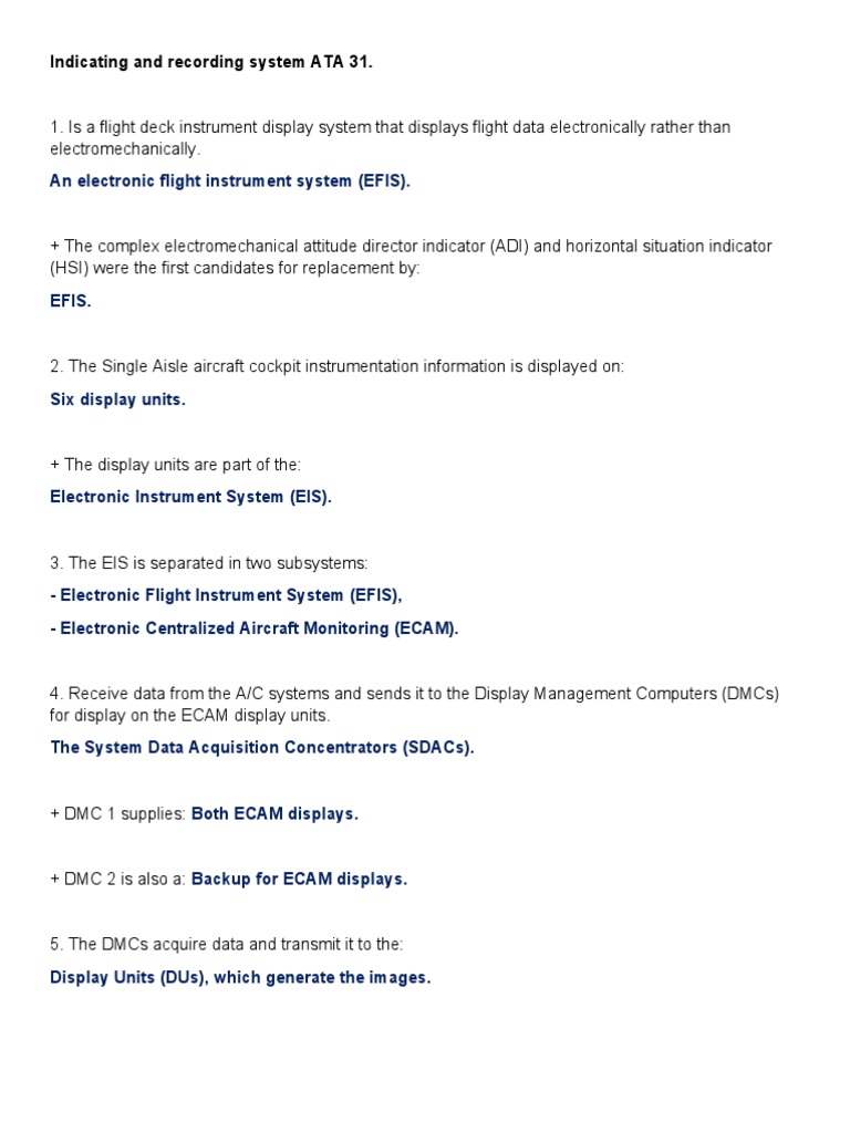 Electronic Flight Instrument System Overview | PDF | Aviation | Aircraft