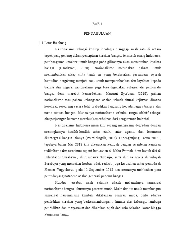 Nasionalisme Dan Pendidikan Karakter Bangsa | PDF Nasionalisme Dan Pendidikan Karakter Bangsa | PDF