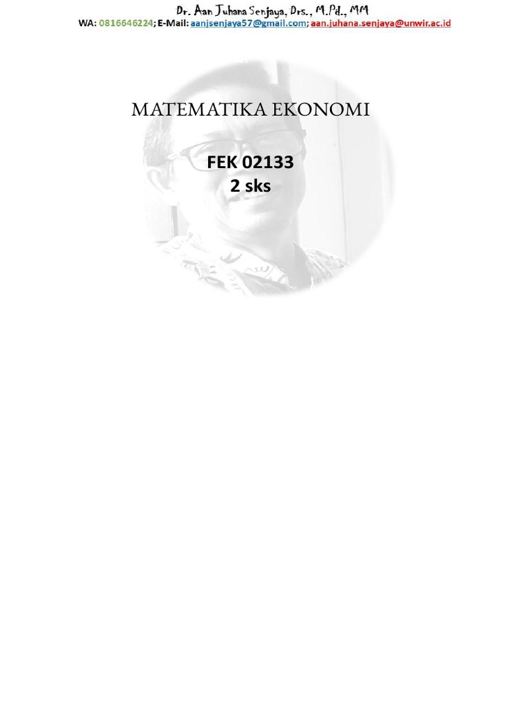 Kuliah 2 Matematika Ekonomi | PDF