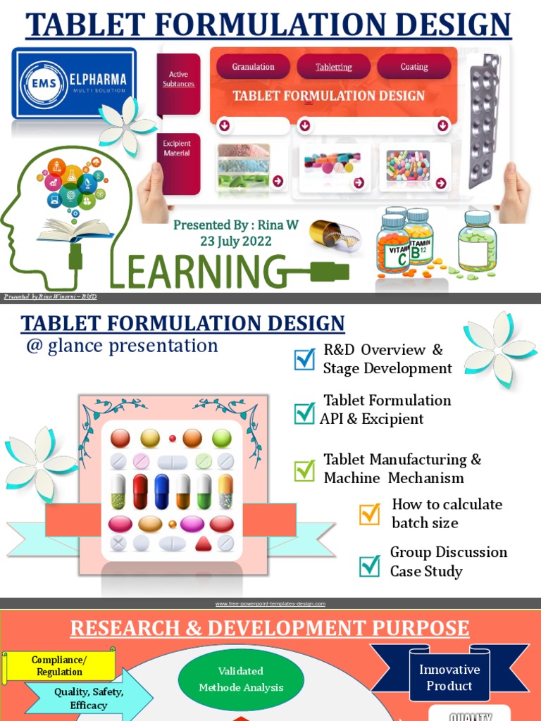 EMS Workshop - Development of Tablet Dosage Form | PDF | Business ...