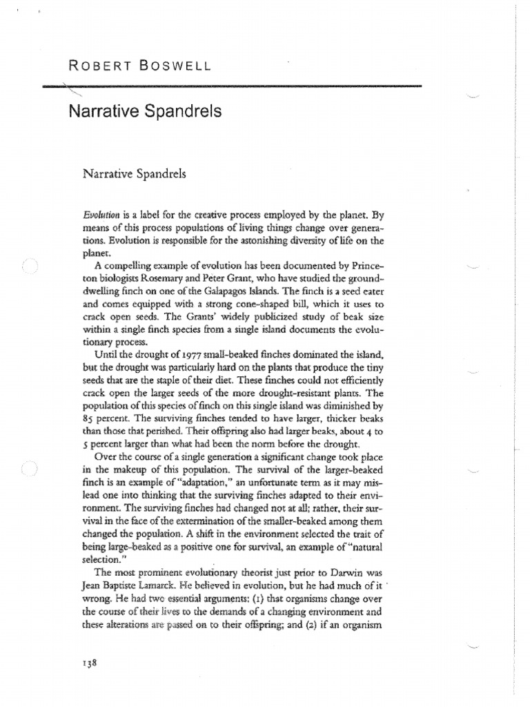 Narrative Spandrels | PDF