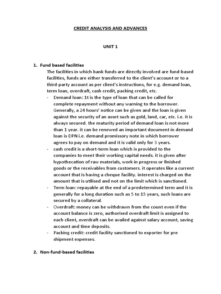 Credit Analysis and Advances | PDF