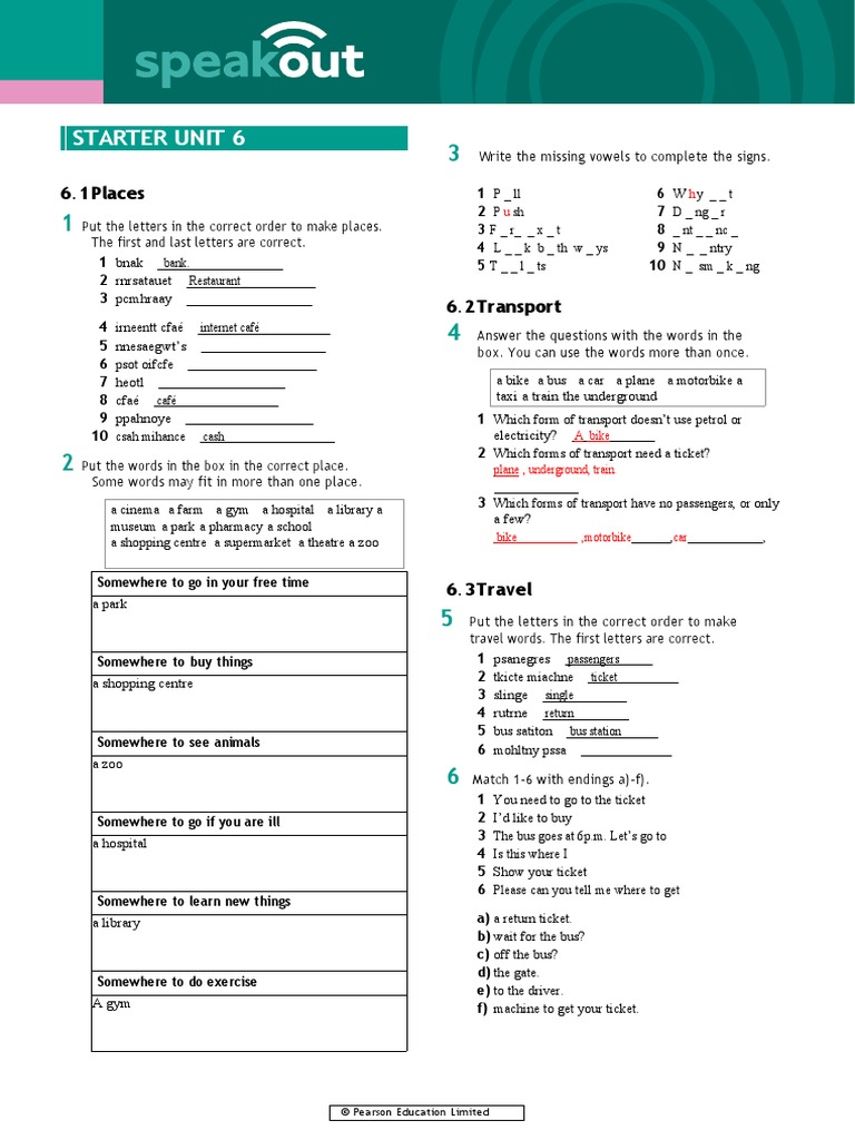 Complete Transport Vocabulary Exercise | PDF | Transport