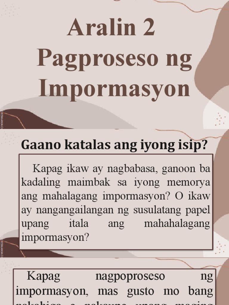 Pagproseso NG Impormasyon | PDF