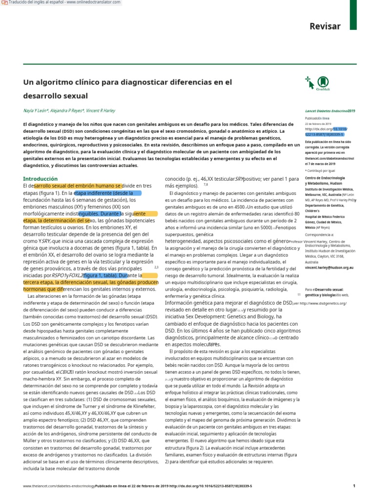 Diagnostico Diferencial Sex Gen Pdf