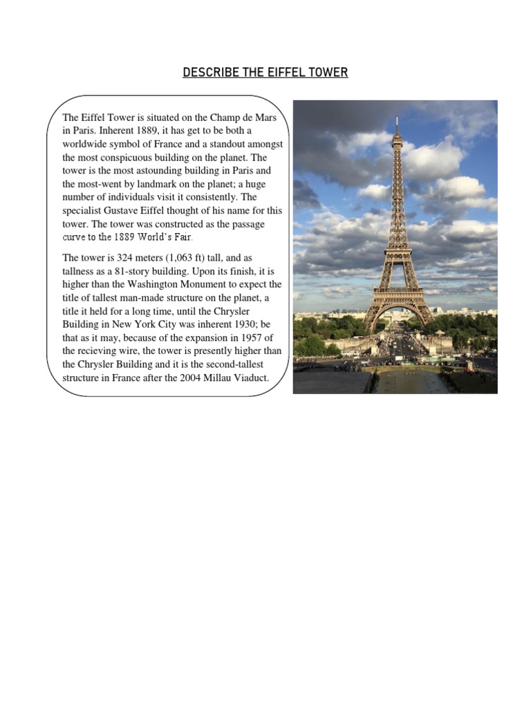 DESCRIBE THE EIFFEL TOWER | PDF