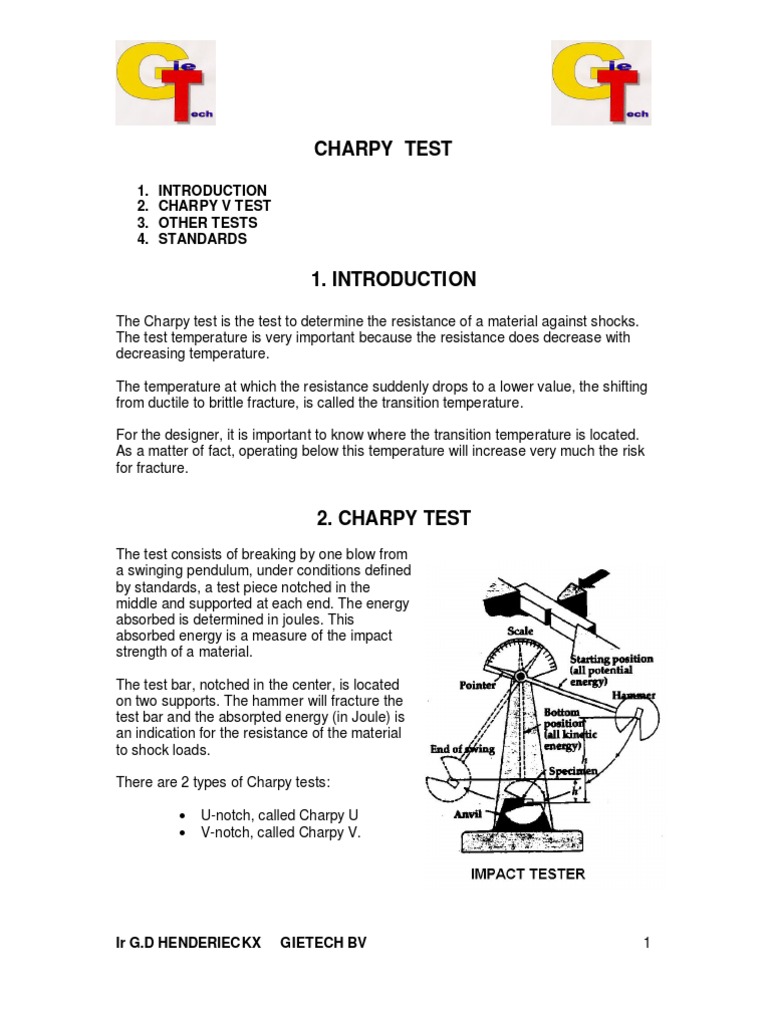 Charpy Test | PDF | Continuum Mechanics | Chemical Product Engineering