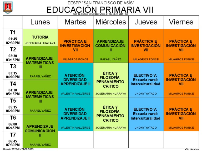 H23-II - Primaria VII | PDF