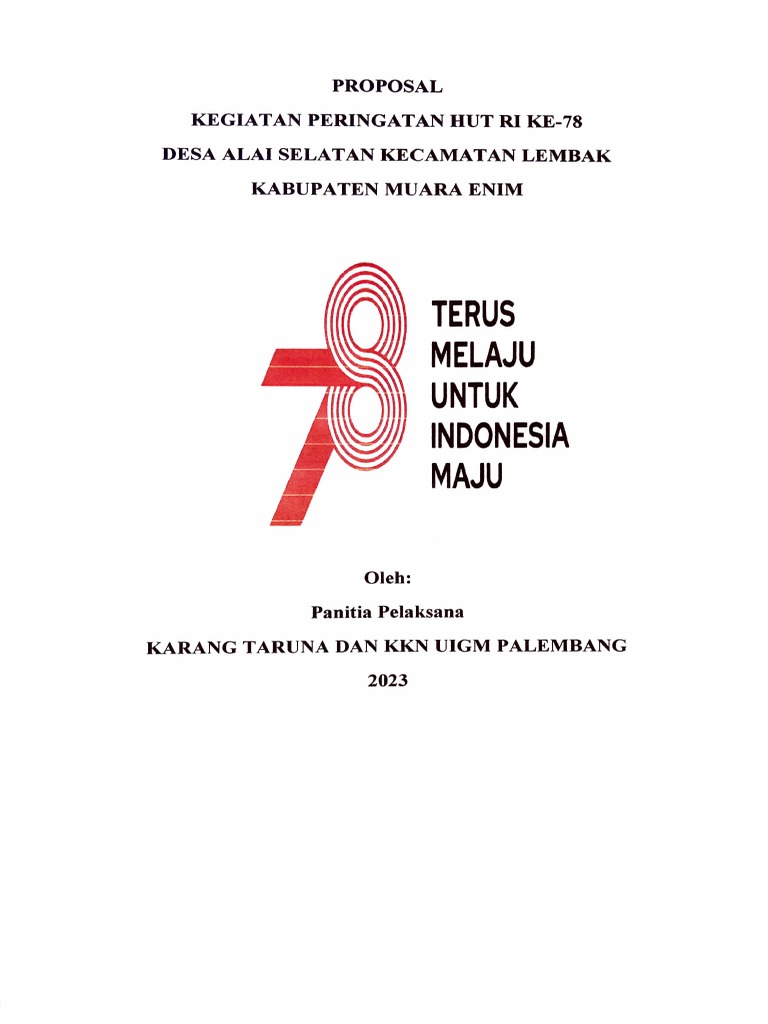 Proposal Kegiatan HUT RI Ke-78 Alai Selatan | PDF