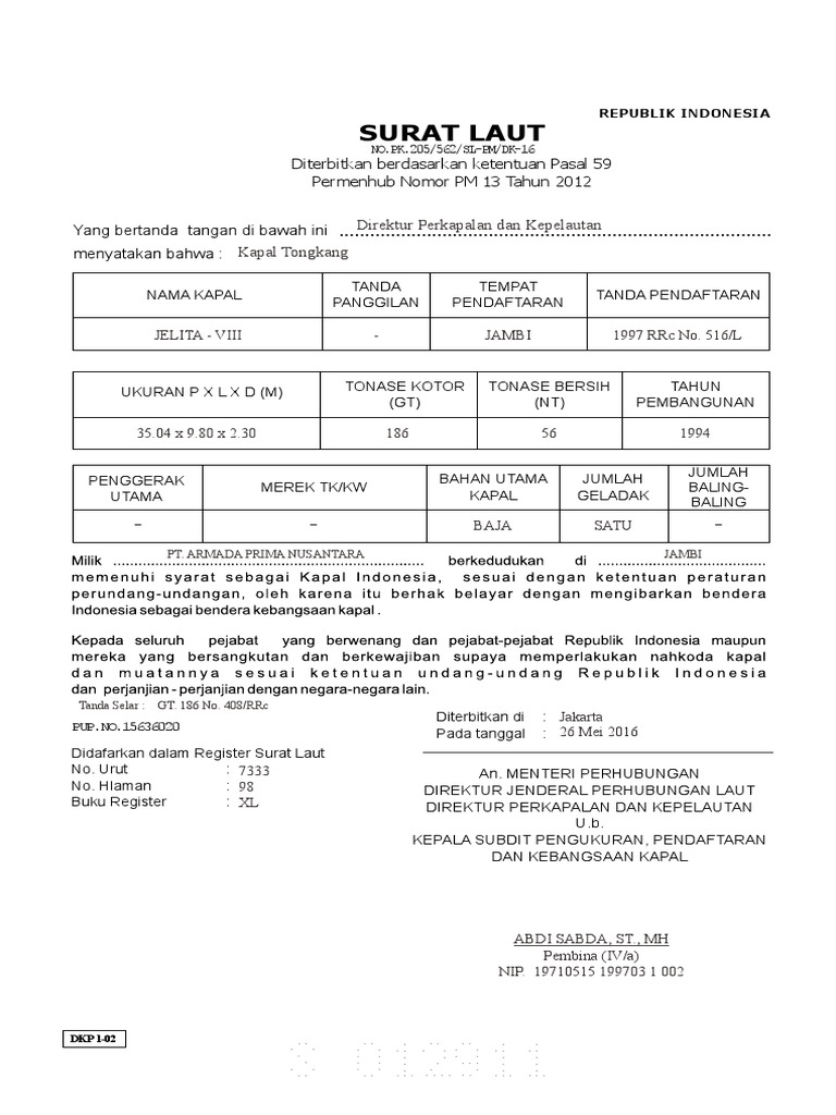Surat Laut | PDF | Navigation | Water Transport