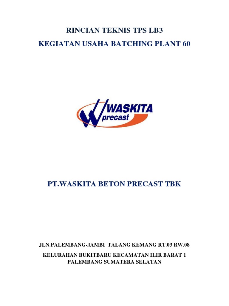 3.rincian Teknis Pertek Tps Lb3 BP 60 Ok | PDF