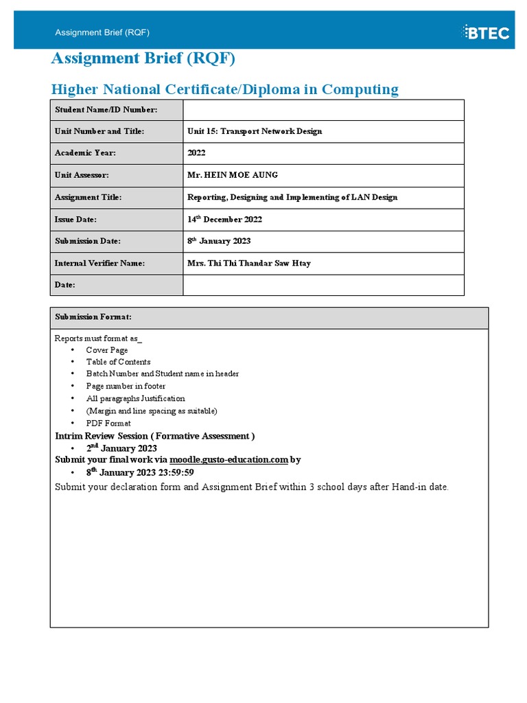 Assignmant - Brief - A1 - TND - 2022 | PDF | Art | Computers
