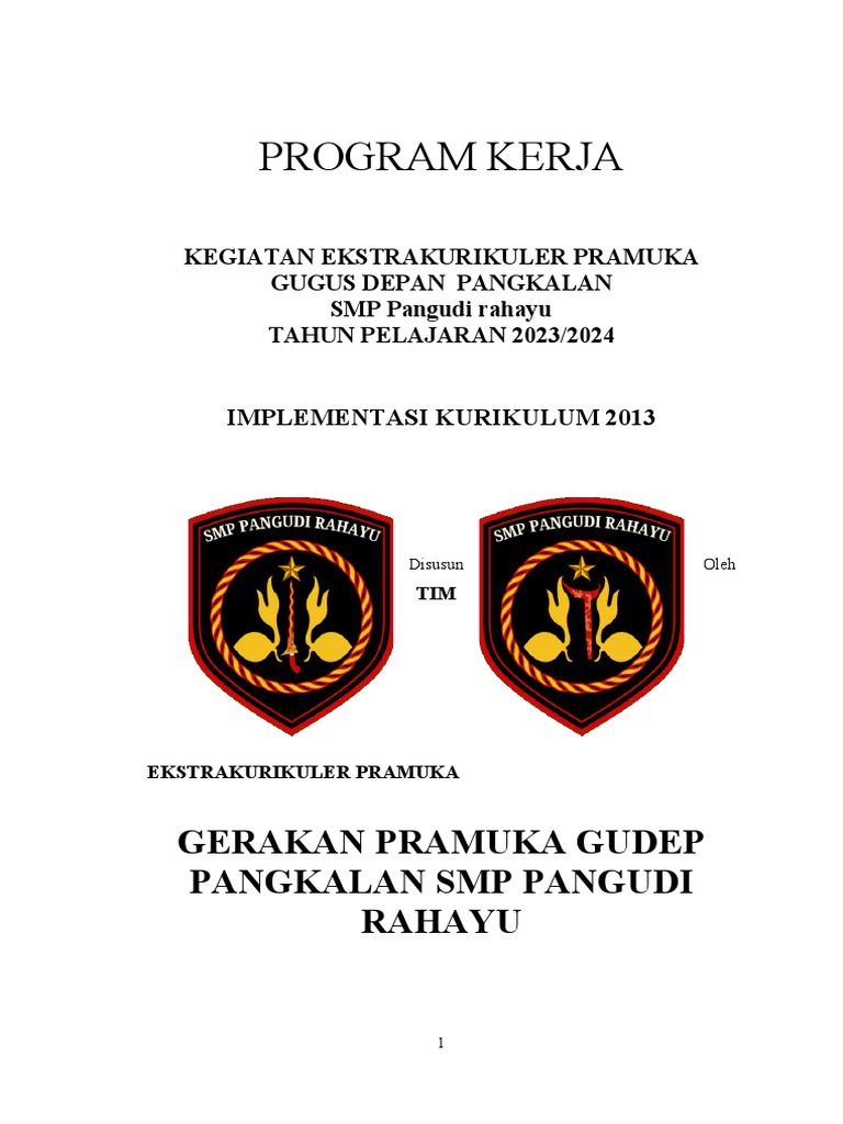Program Kerja Pramuka | PDF