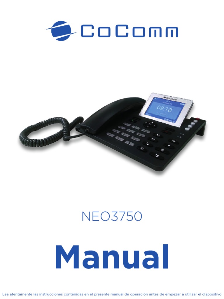 Manual del usuario Co-Comm Neo3750 | PDF