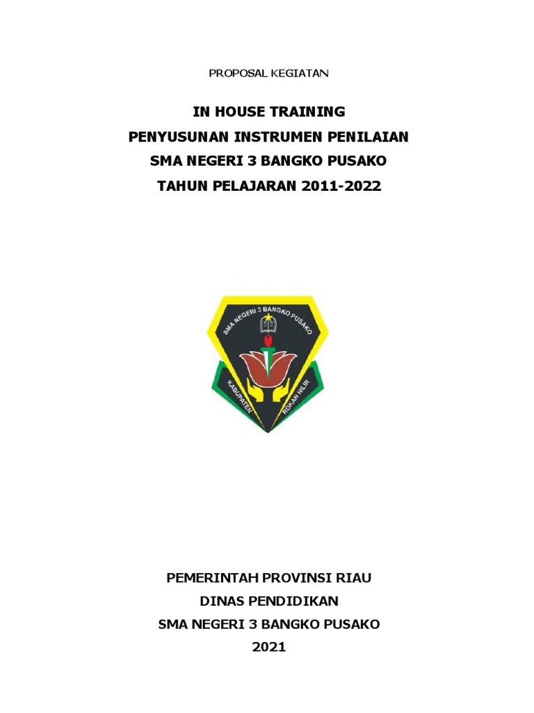 Proposal - in - House - Training - Penyusunan Instrumen Penilaian Sman ...