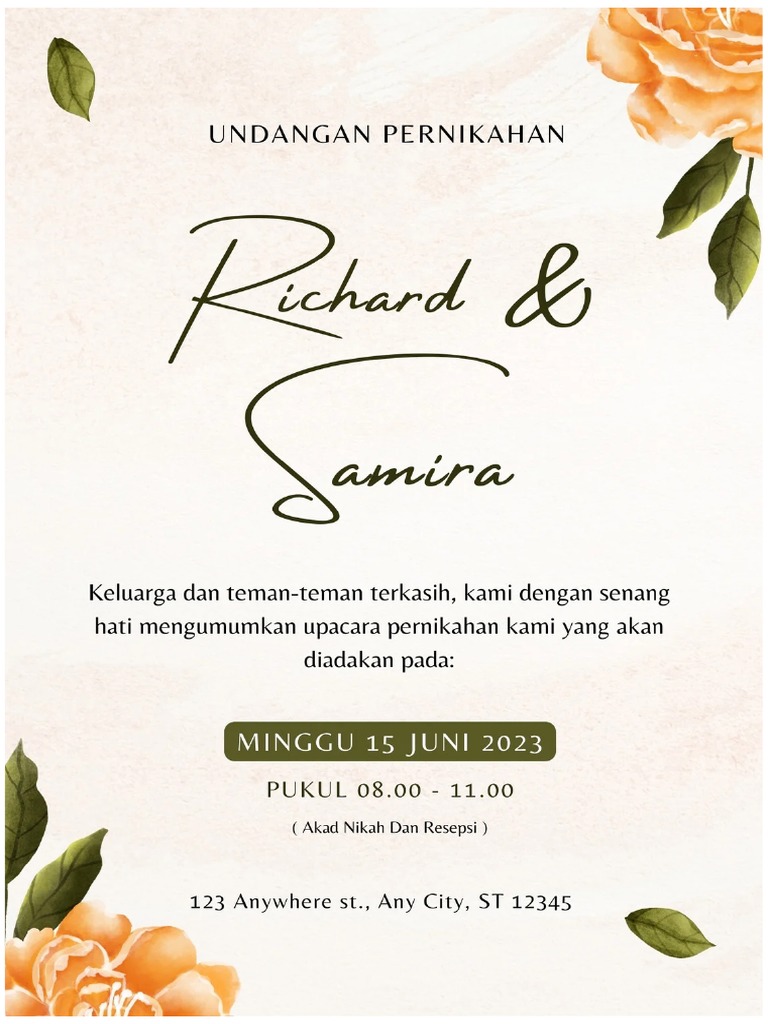 Desain Undangan Invitation Wedding | PDF