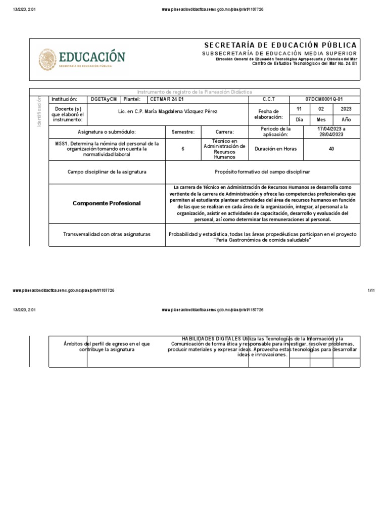 Sec 5 Modulo V Subm I | PDF Sec 5 Modulo V Subm I | PDF