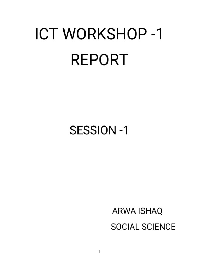 Ict Workshop - 1-Wps Office | PDF