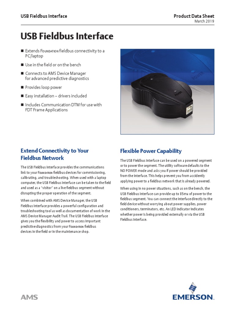 Ams Trex Data Sheet Usb Fieldbus Interface Ams | PDF