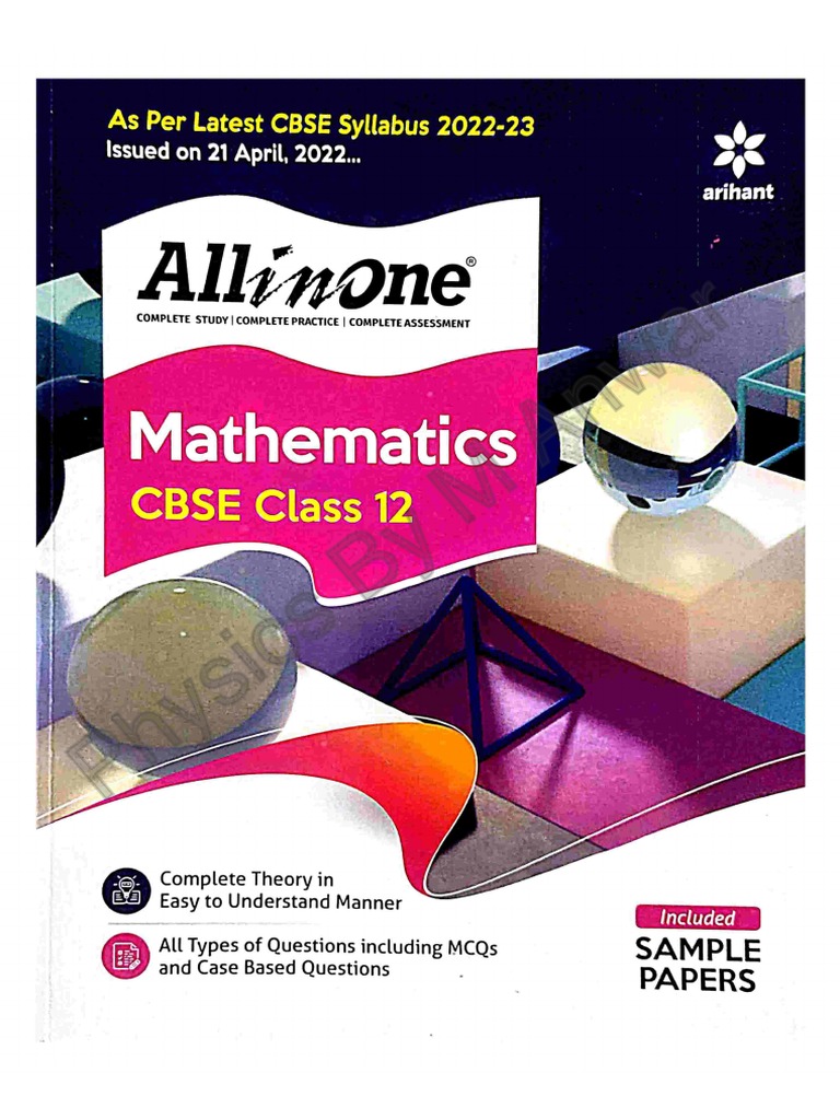 Arihant Mathematics All in One Class 12 | PDF