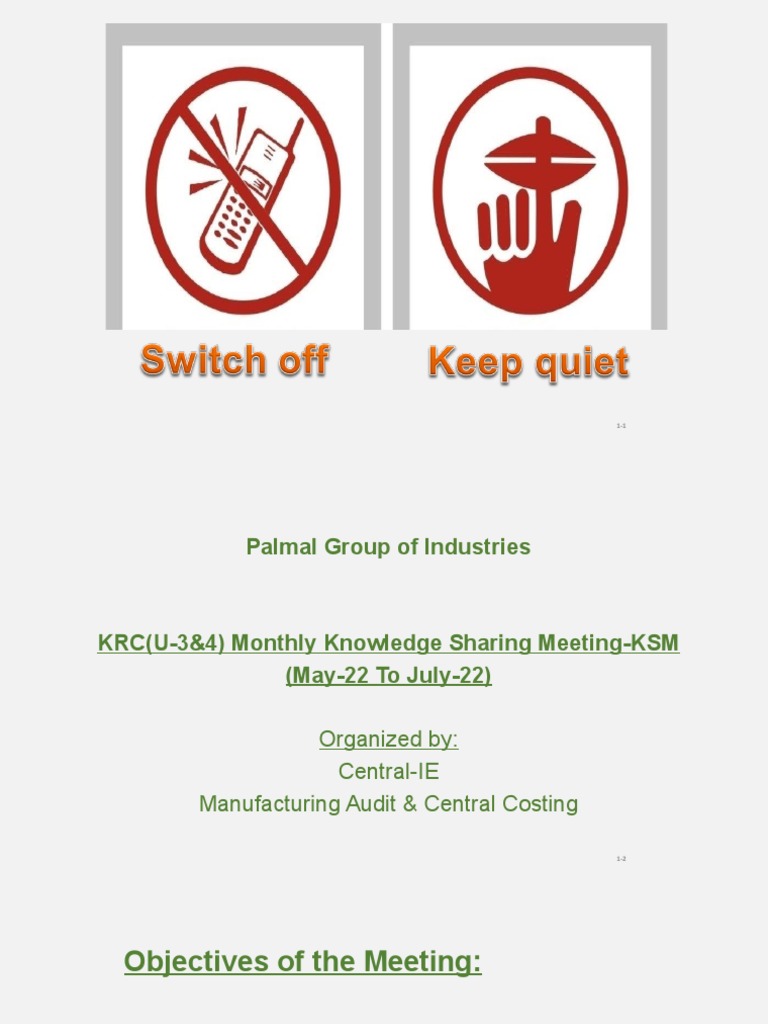 KRC (U-3,4) Factory Monthly KSM (May-22 To July-22) | PDF