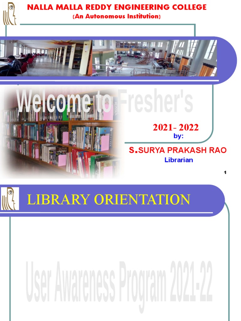 Library Orientation 2021 For B.tech30.11.2021 | Download Free PDF ...
