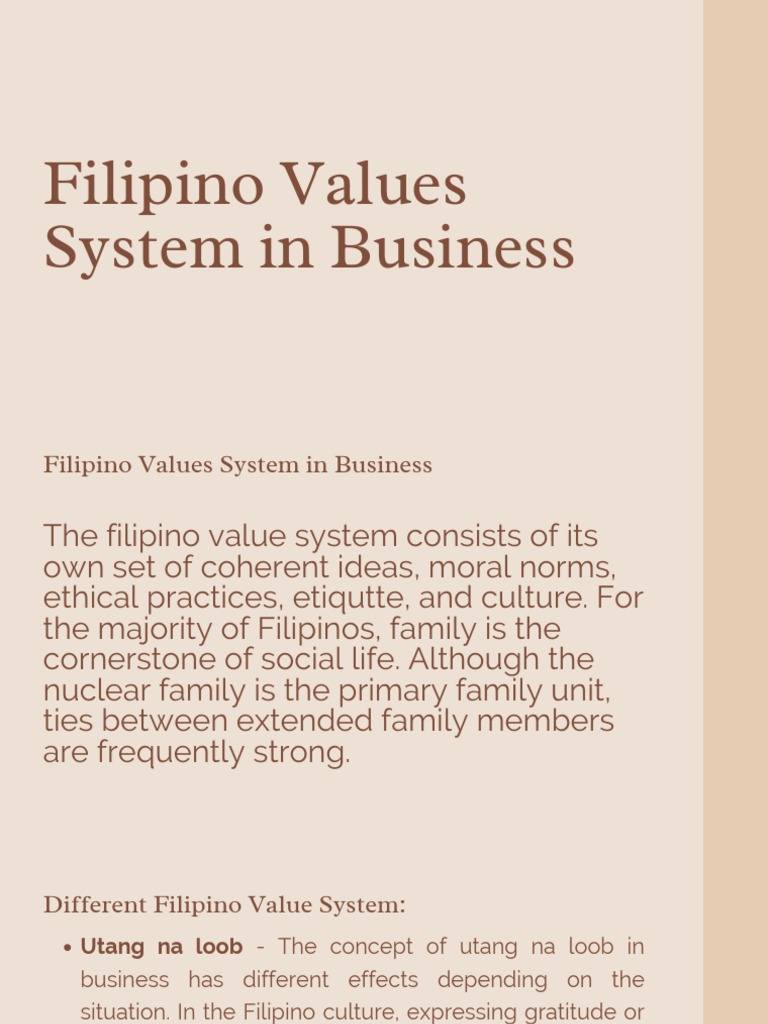 Filipino Values System in Business | PDF