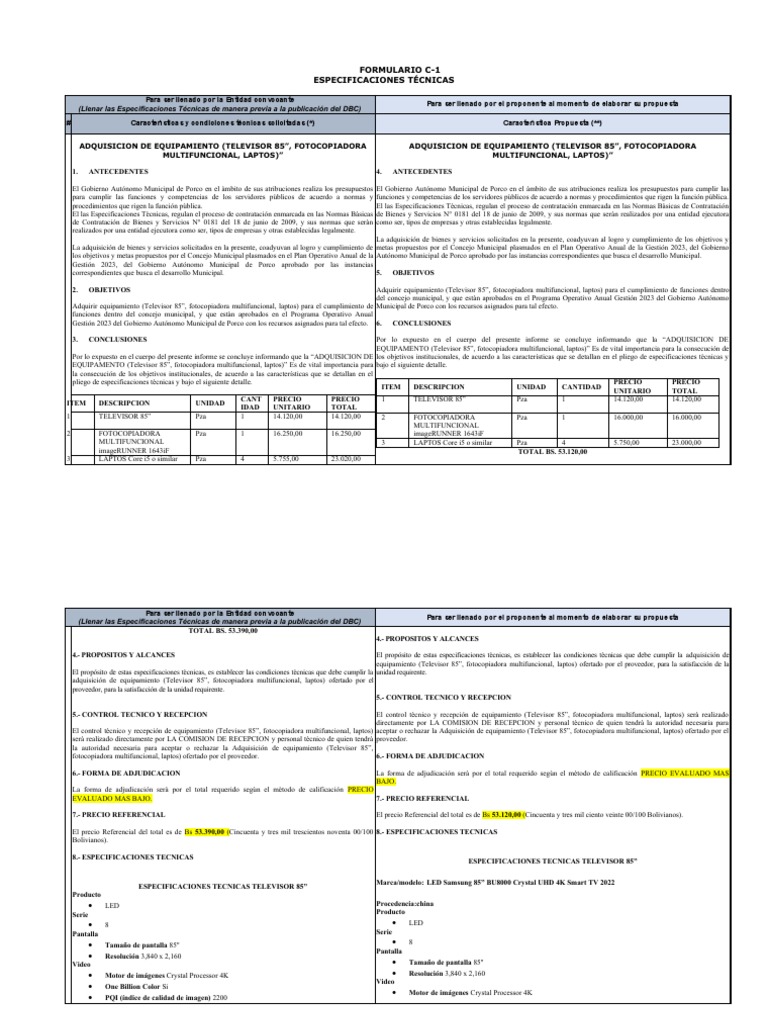 Formulario C 1 | PDF | Hdmi | Controlador de interfaz de red