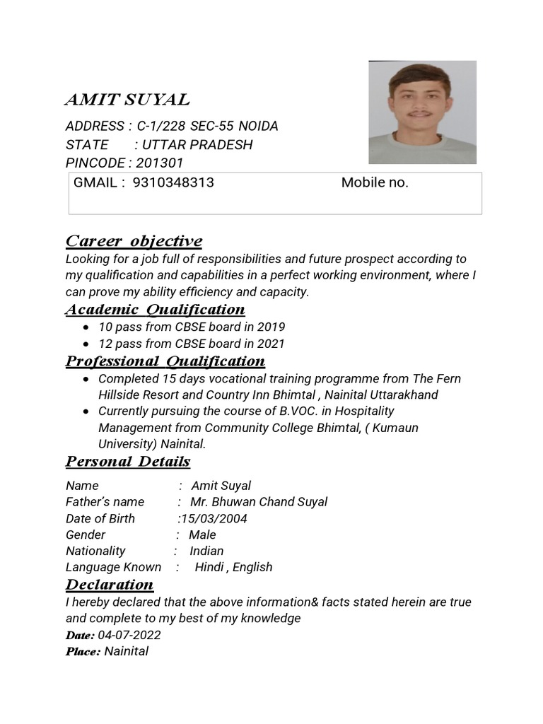 Amit CV Bhimtal | PDF | Career & Growth | Business