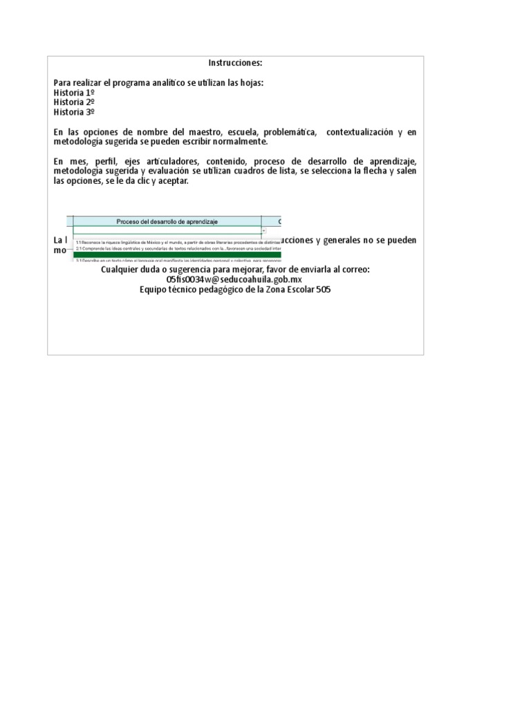 Programa Historia | PDF