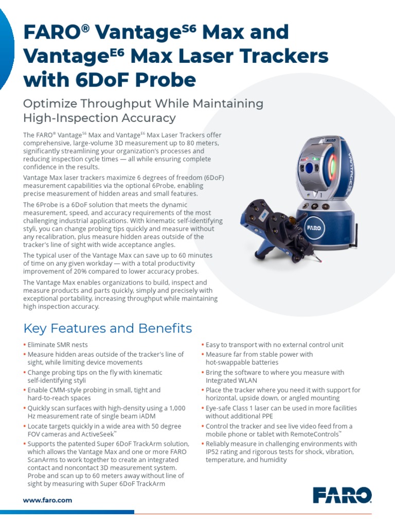 TechSheet Laser Tracker | PDF | Accuracy And Precision | Field Of View