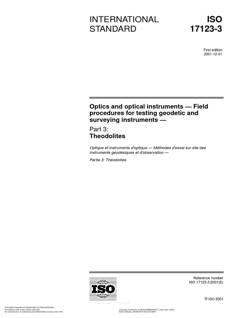 Iso 17123-3-2001 | PDF | Accuracy And Precision | International ...