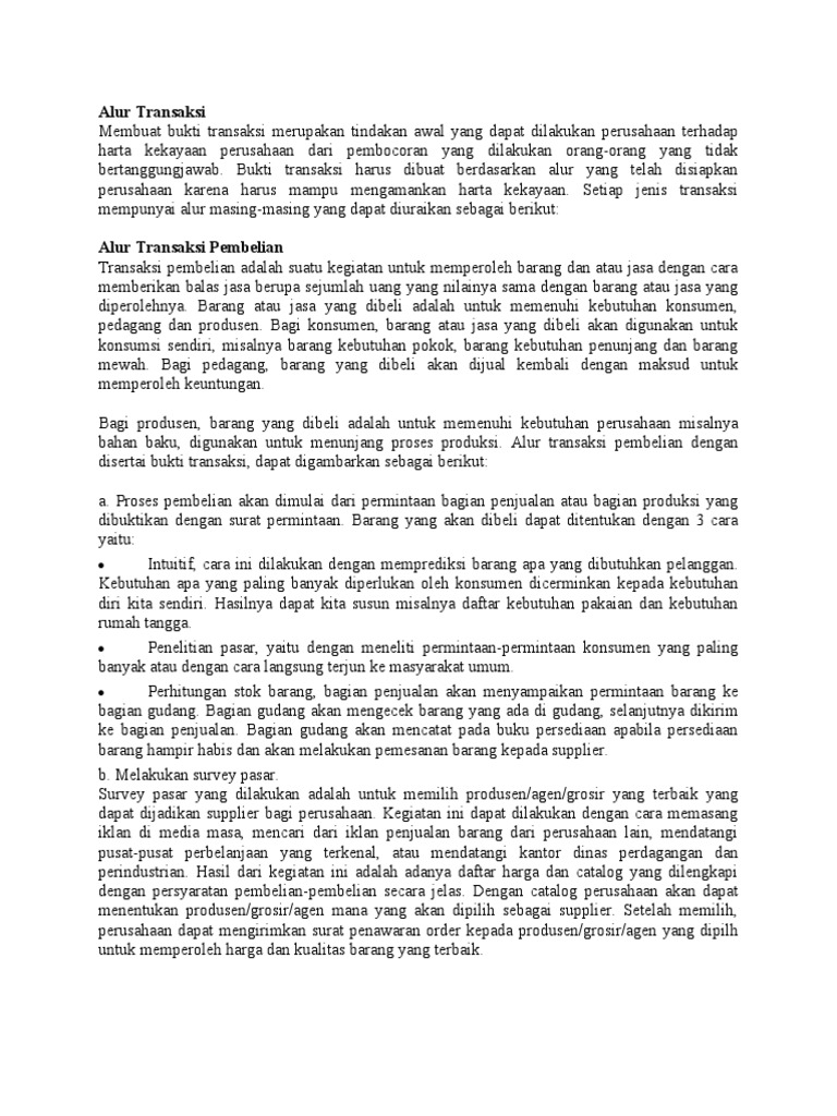 Alur Transaksi | PDF